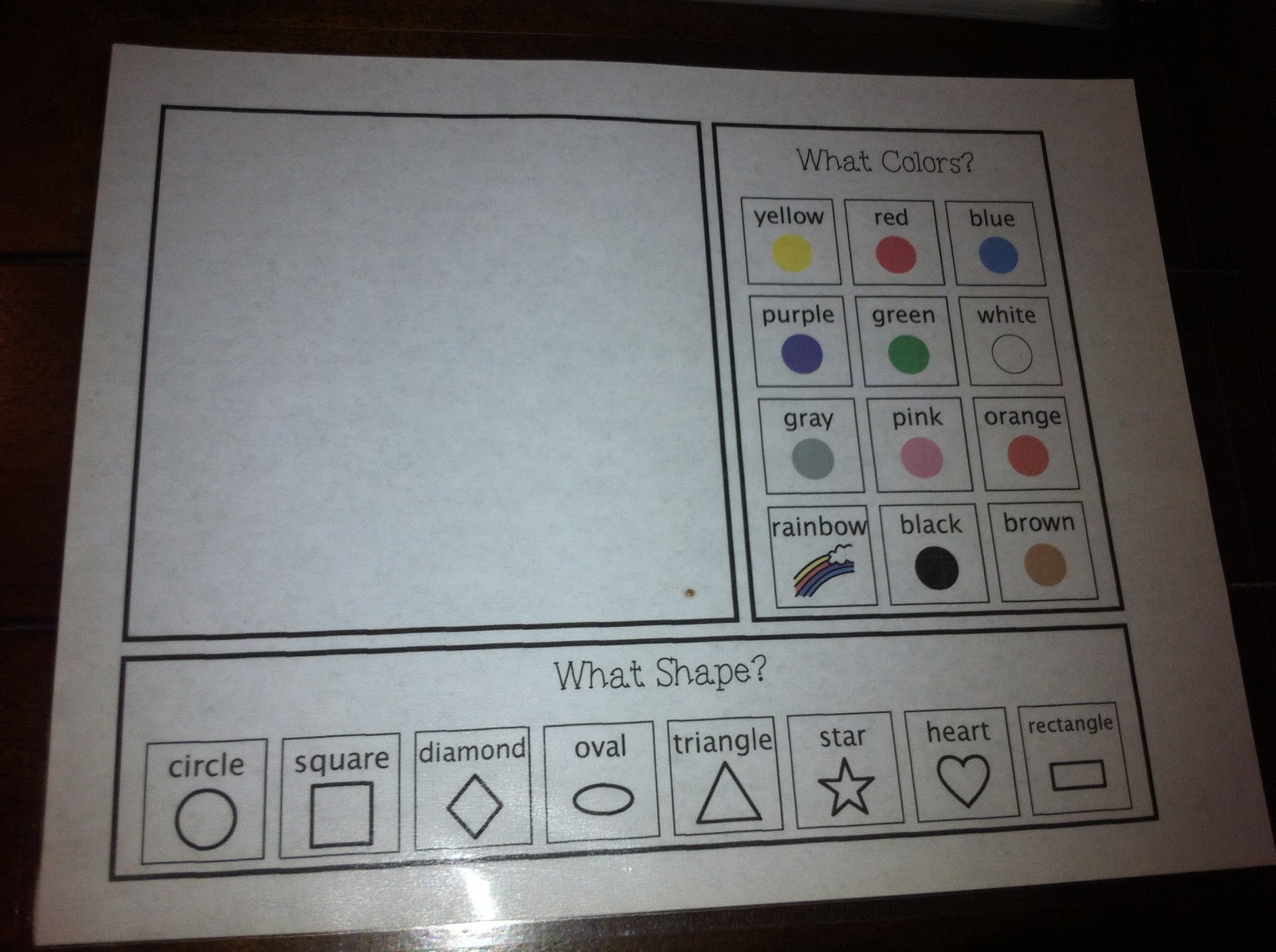 What Shape/What Colors Adapted Book! » Autism Adventures