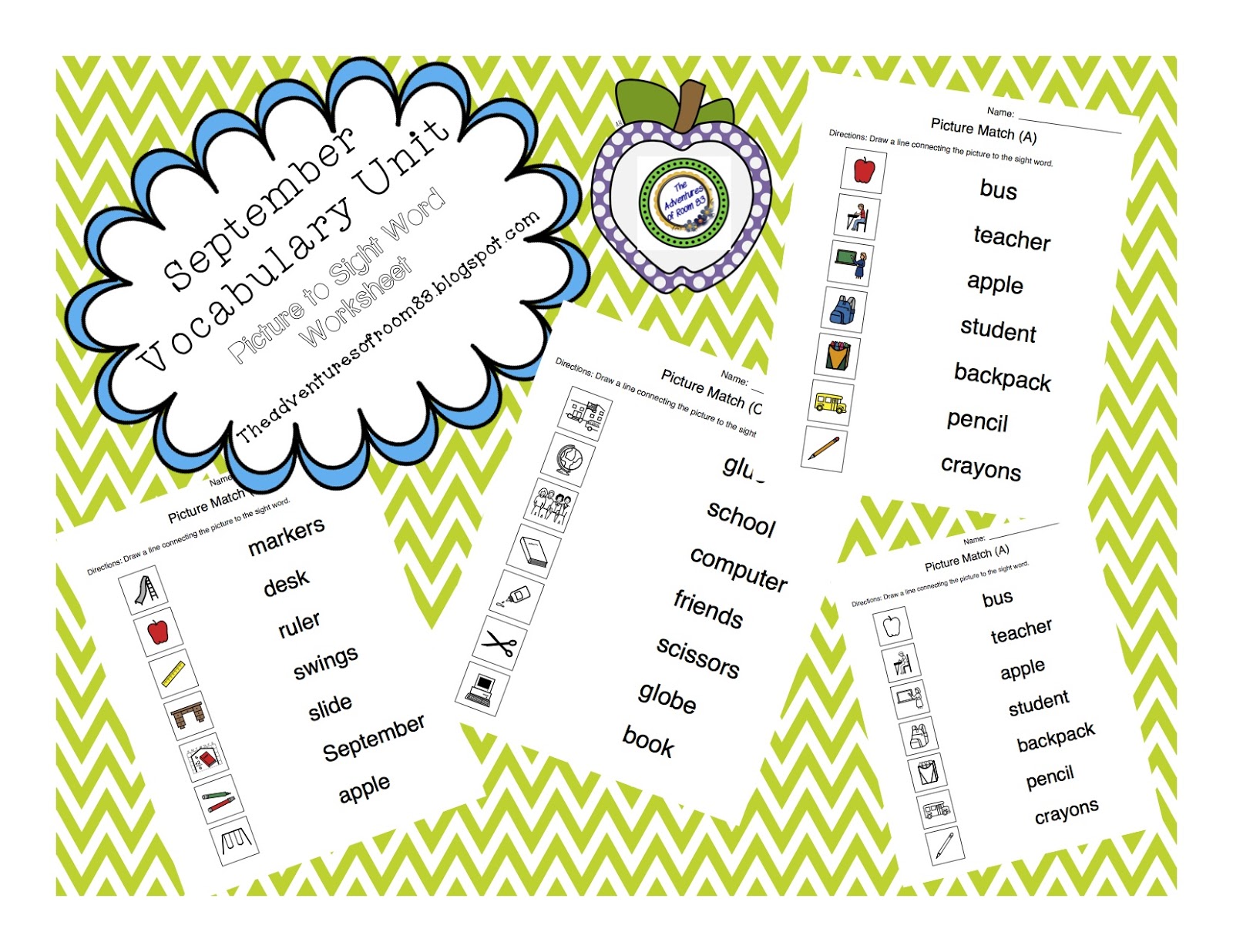 September Vocabulary Unit » Autism Adventures