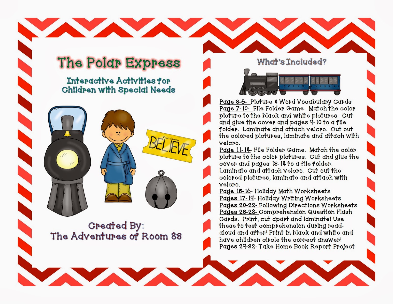 Polar Express Freebie! » Autism Adventures