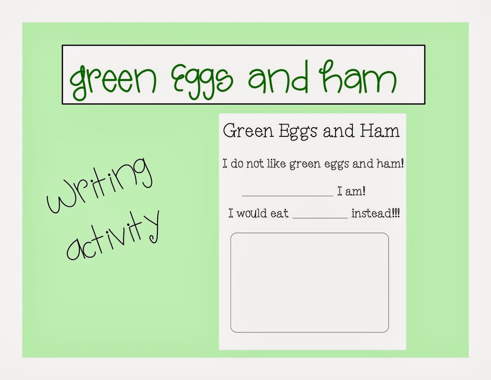 Book of the Month- Green Eggs and Ham! » Autism Adventures