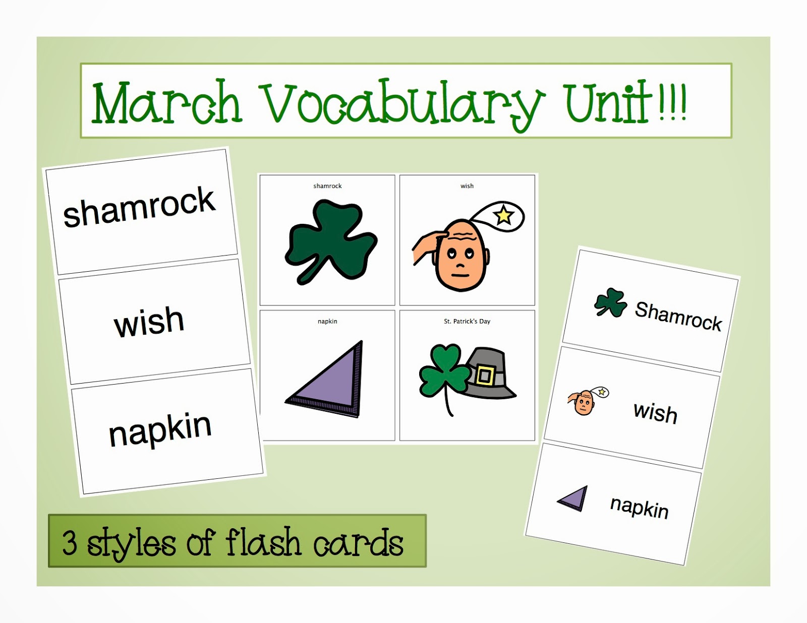March Vocabulary Unit! » Autism Adventures