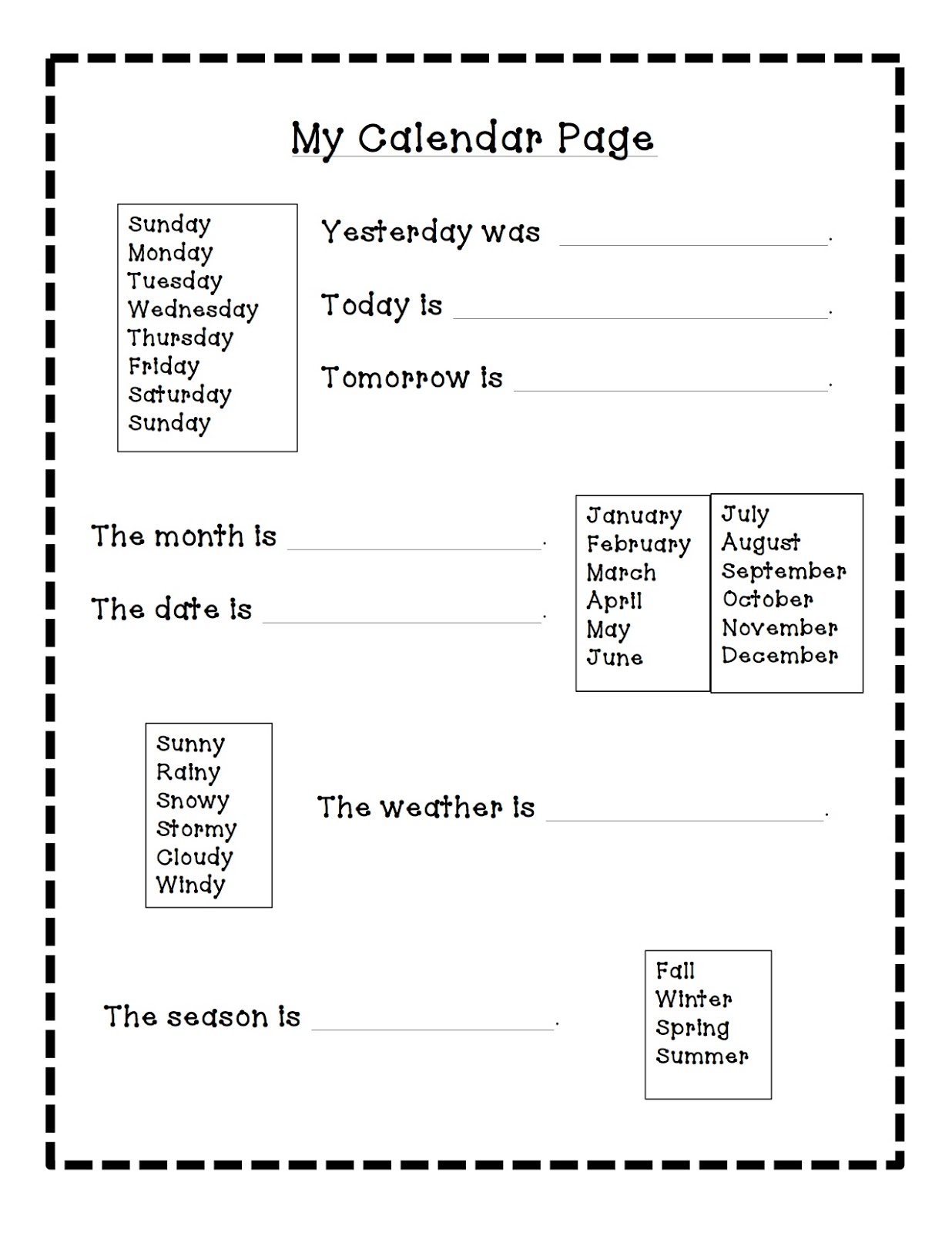 Best of 2014- Calendar Time » Autism Adventures