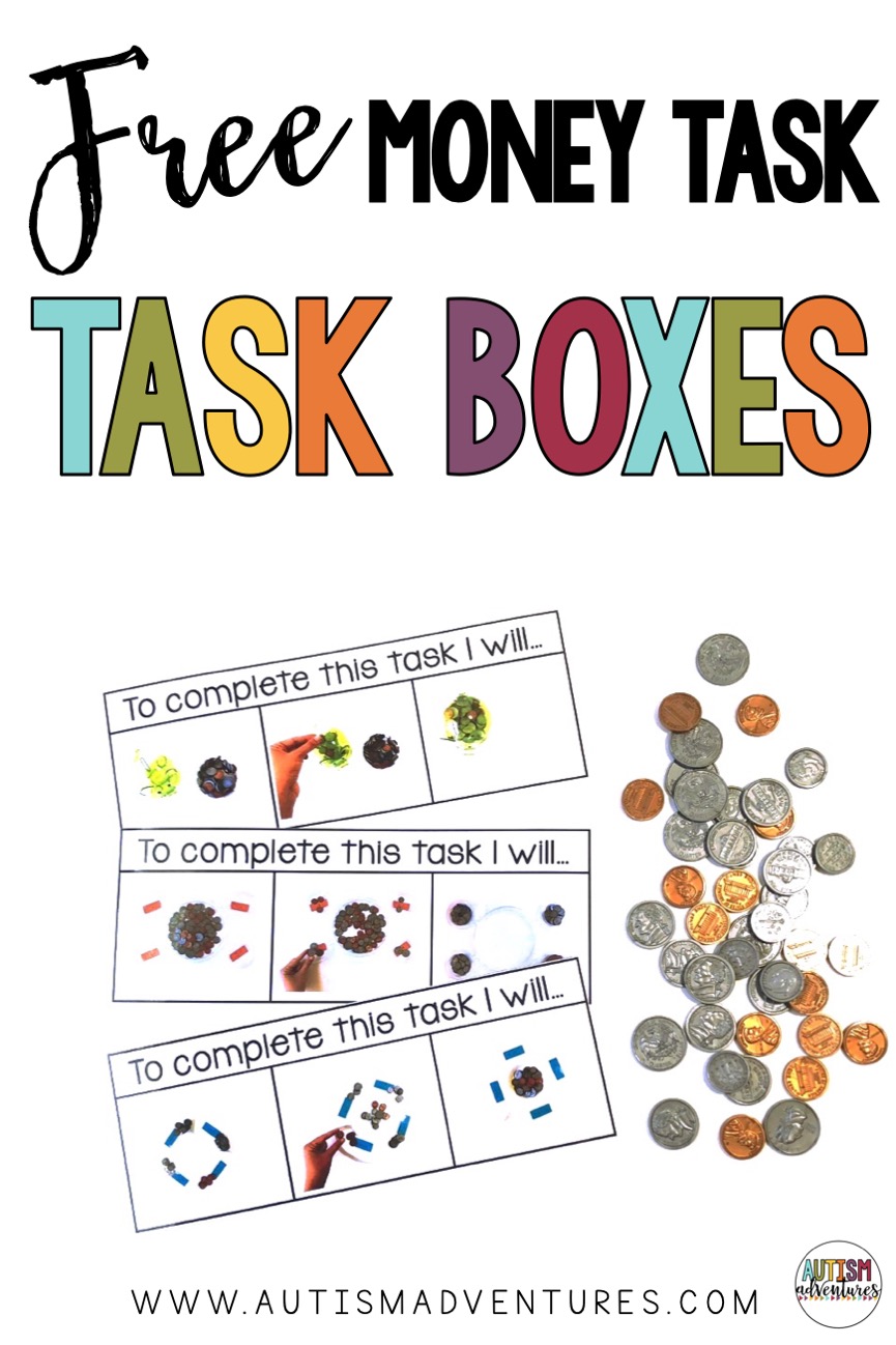 FREE Money Task Boxes! » Autism Adventures