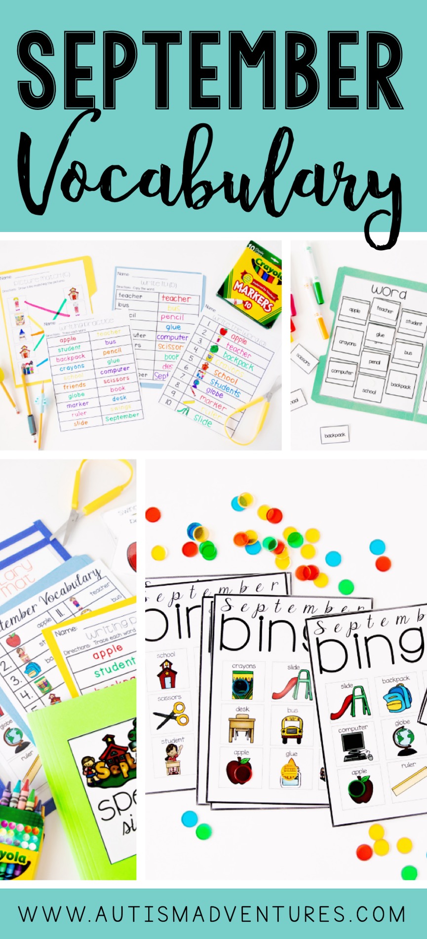 September Vocabulary Words in the Classroom » Autism Adventures