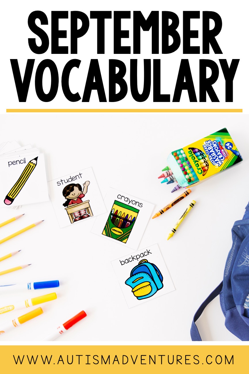 September Vocabulary Words in the Classroom » Autism Adventures