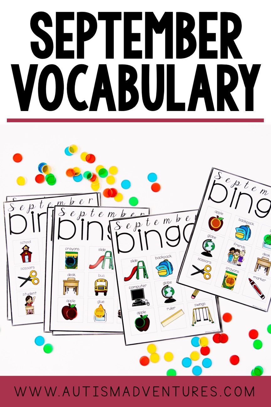 September Vocabulary Words in the Classroom » Autism Adventures
