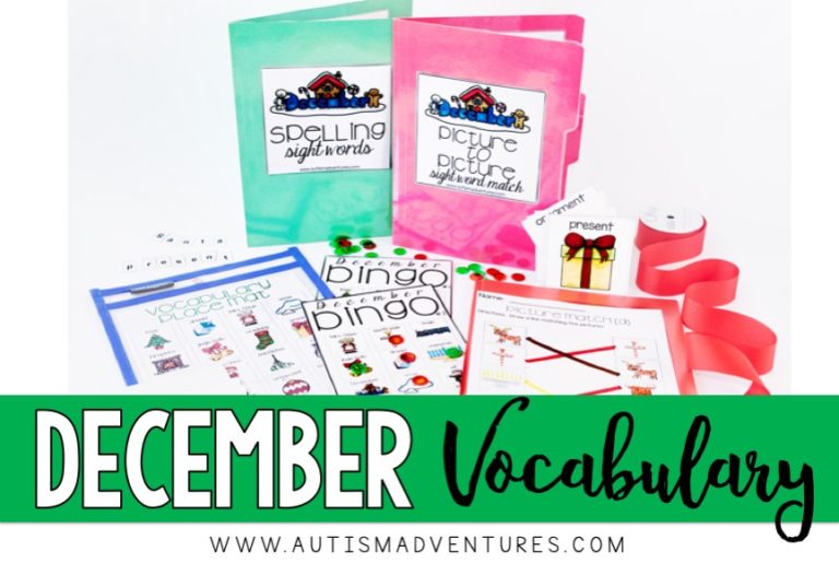 December Vocabulary Words in the Classroom » Autism Adventures