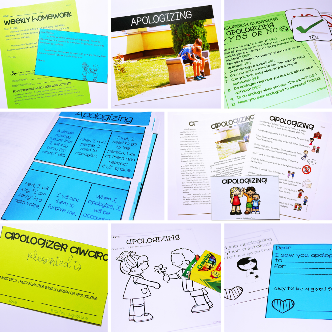 Apologizing: Behavior Basics » Autism Adventures