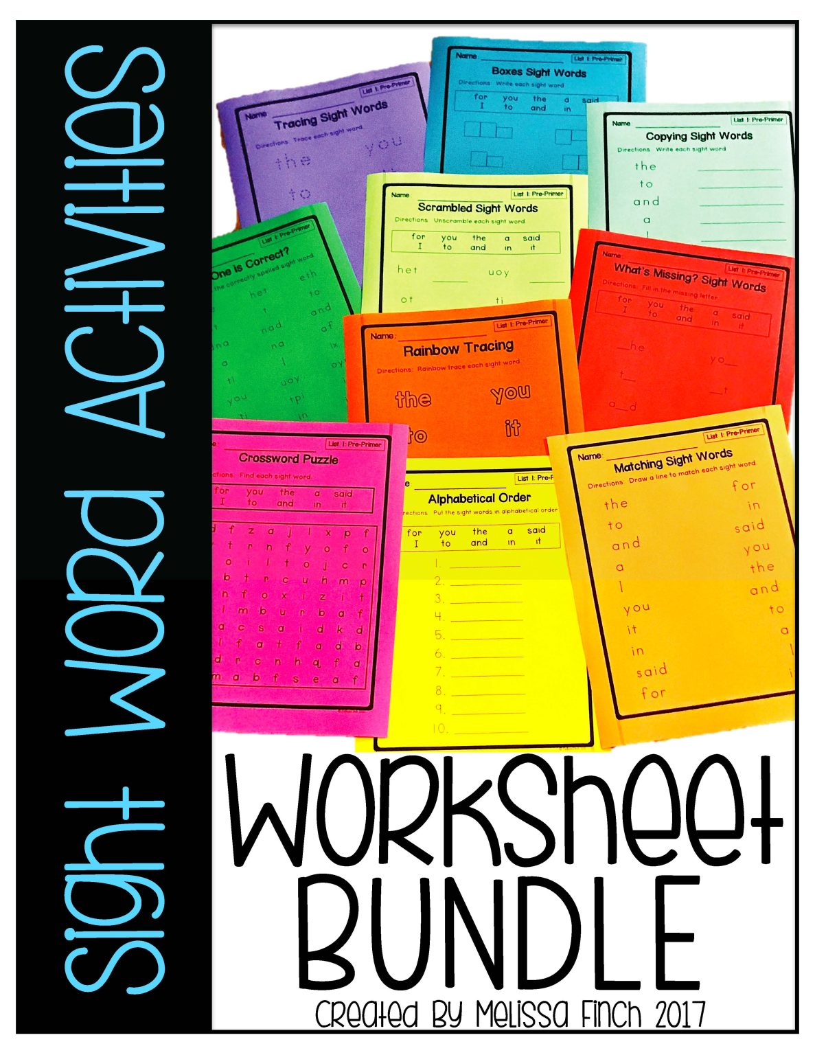 Sight Word Worksheets- For Special Education » Autism Adventures