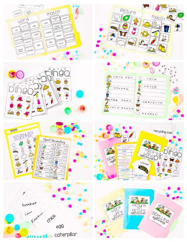 April Vocabulary Unit- for Students with Special Needs » Autism Adventures