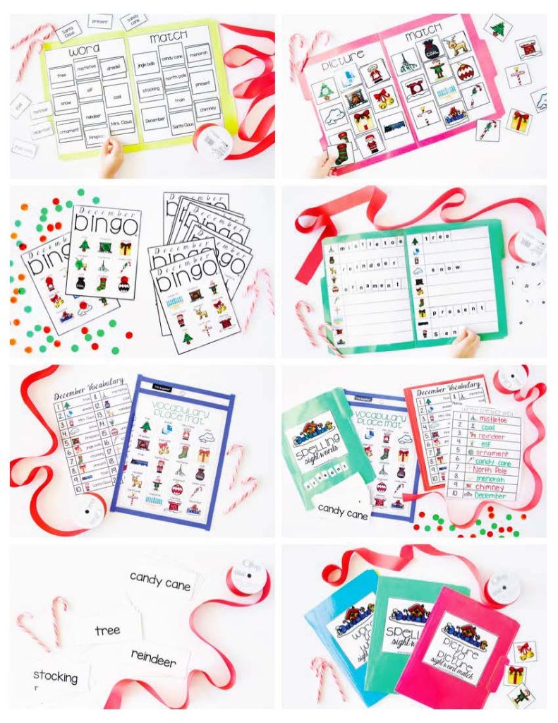 December Vocabulary Unit- for Student’s with Special Needs - Autism ...