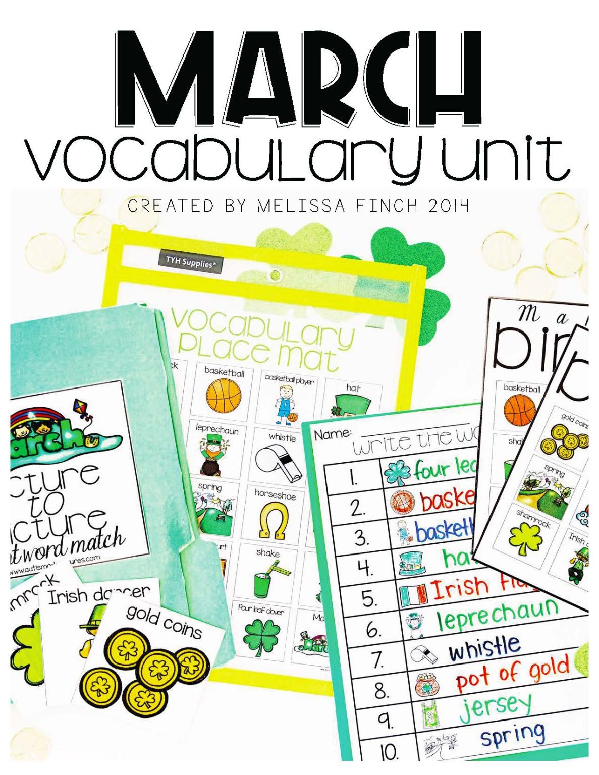 March Vocabulary Unit- for Students with Special Needs » Autism Adventures