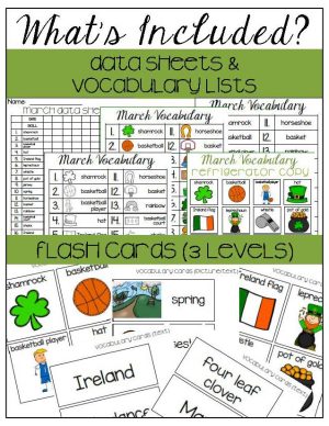 March Vocabulary Unit- for Students with Special Needs » Autism Adventures