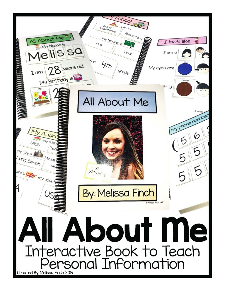 All About Me- Interactive Book (EDITABLE) » Autism Adventures