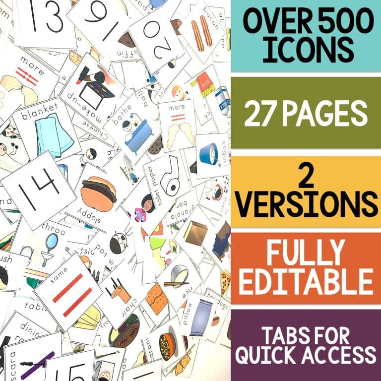 Communication Book, Editable Communication Boards with Visuals and Tabs ...
