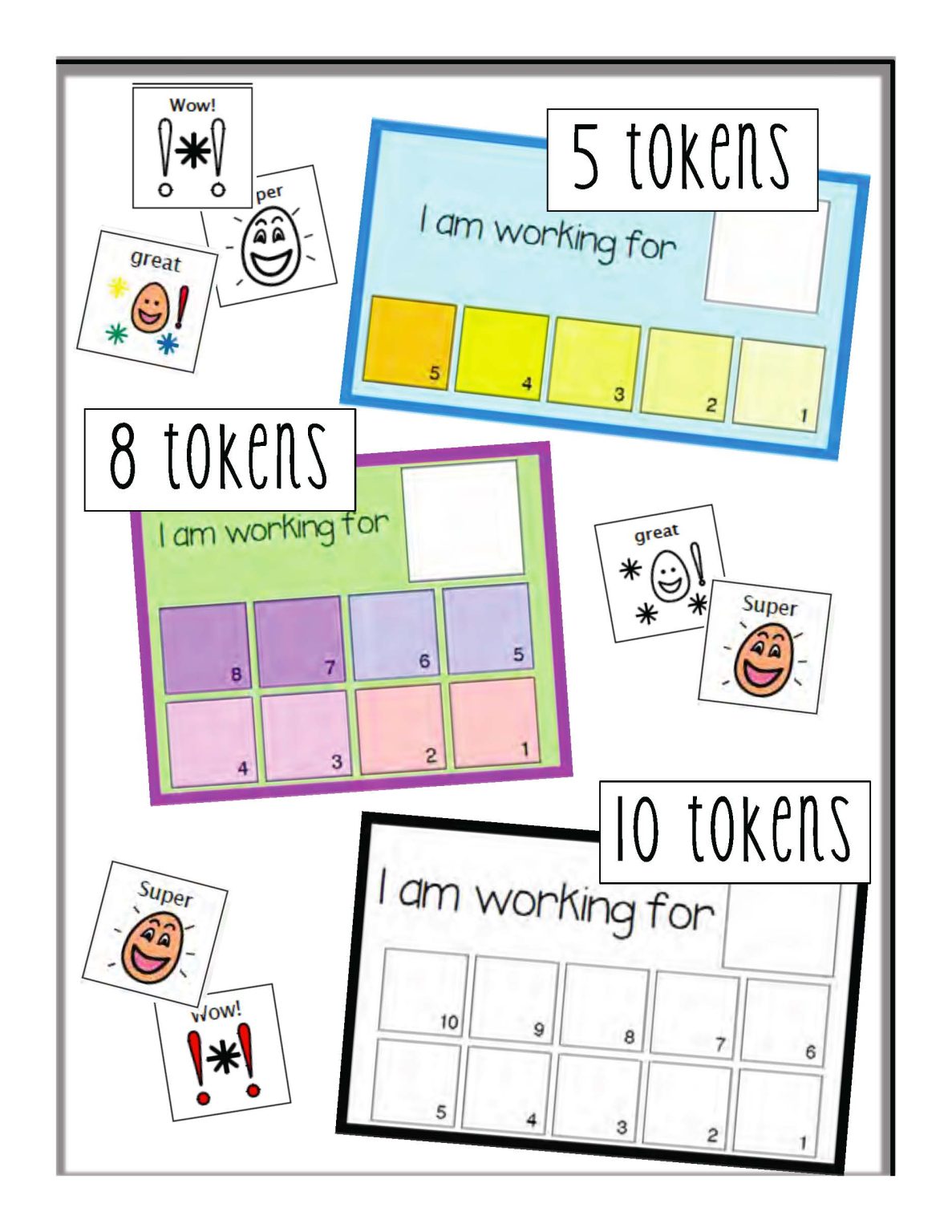 Working Cards- Positive Reinforcement Pack - Autism Adventures