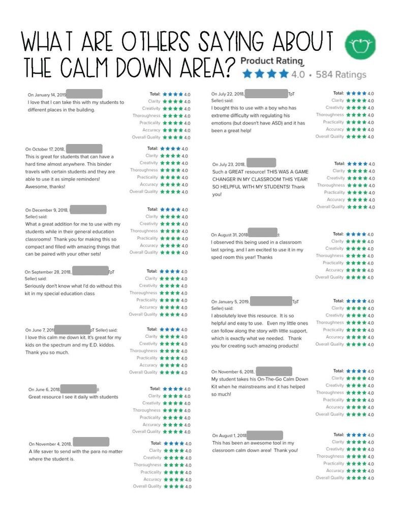 Calm Down Kit On The Go- Social Emotional Learning Strategies and ...