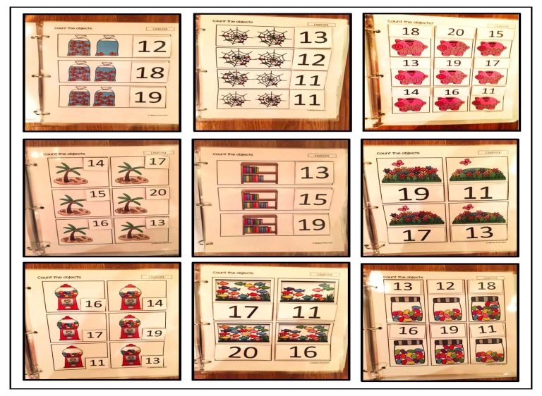 Counting to 20- Binder Basics Work System » Autism Adventures