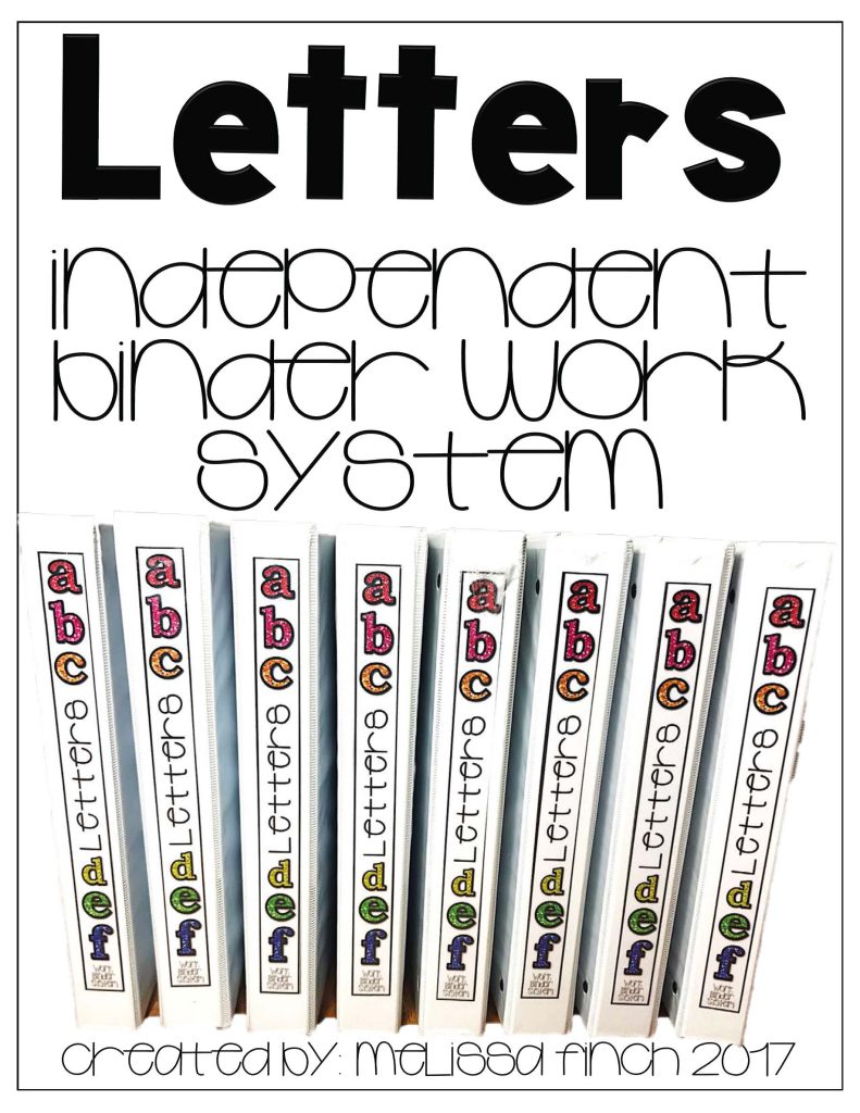 Identifying Letters- Binder Basics Work System » Autism Adventures