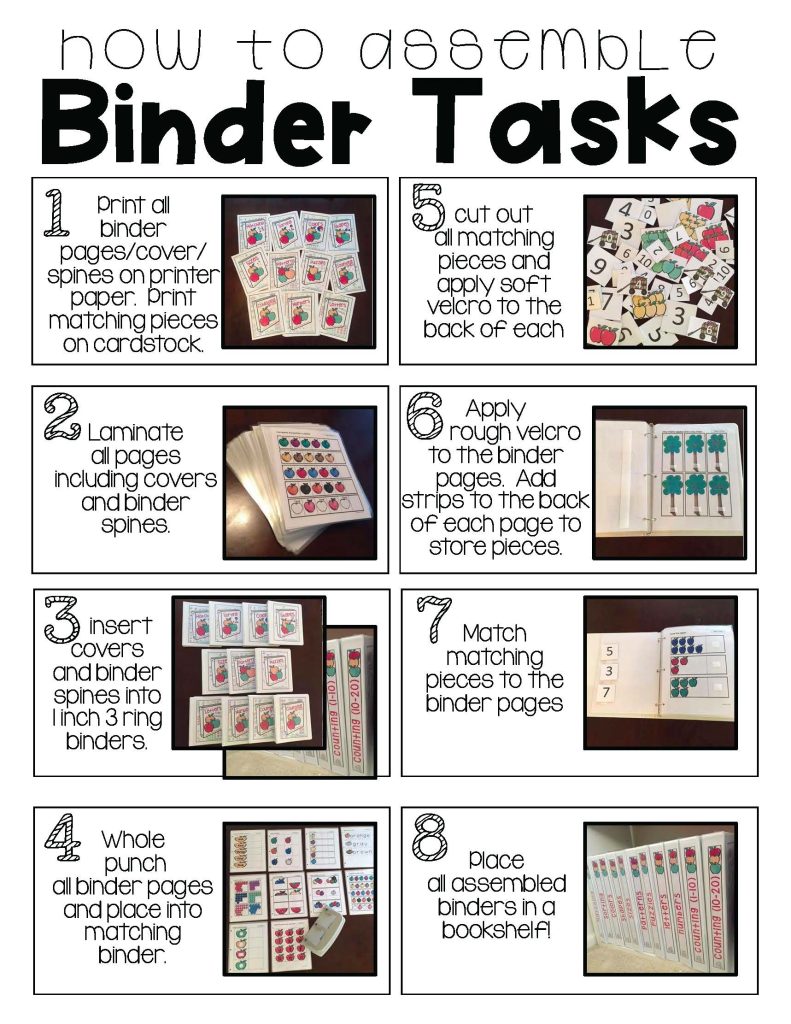 Identifying Numbers- Binder Basics Work System » Autism Adventures