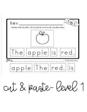 Differentiated Writing Curriculum- Level 1 (Cut and Paste) » Autism ...