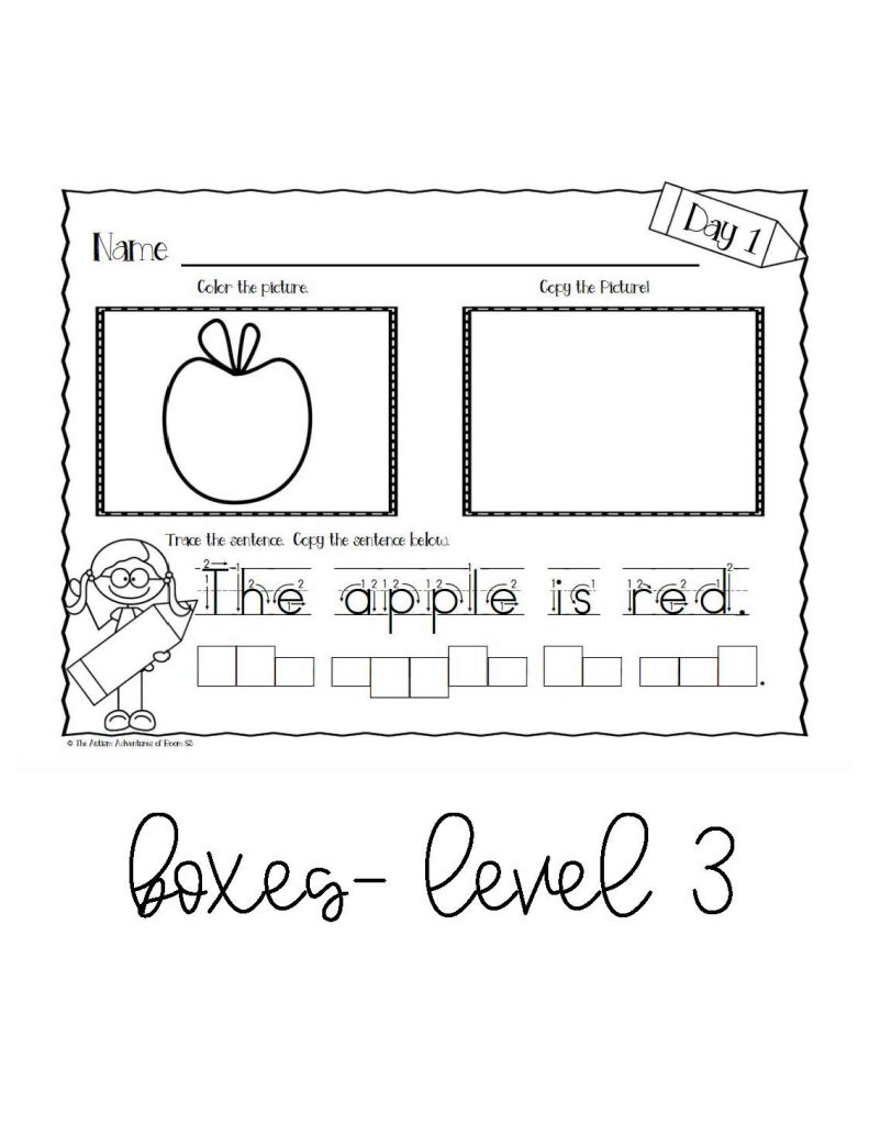 Differentiated Writing Curriculum- Level 3 (boxes) » Autism Adventures