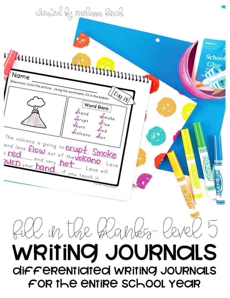 Differentiated Writing Curriculum- Level 5 (Fill In The blanks ...