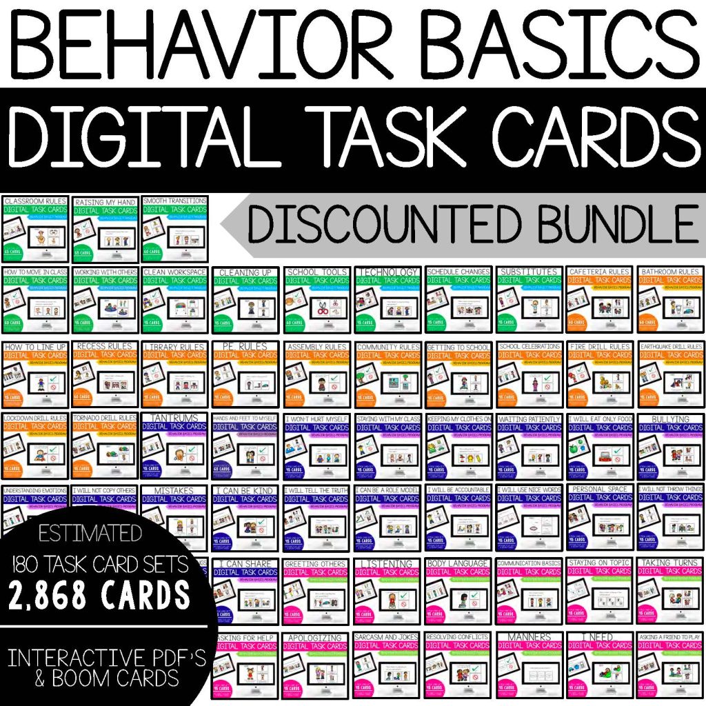 Behavior Basics Digital Task Cards Bundle - Autism Adventures