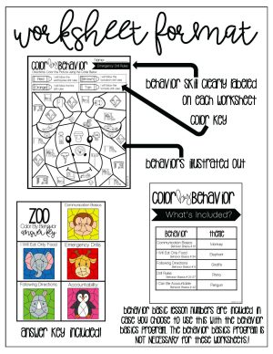 Zoo Animals – Color By Behavior - Autism Adventures