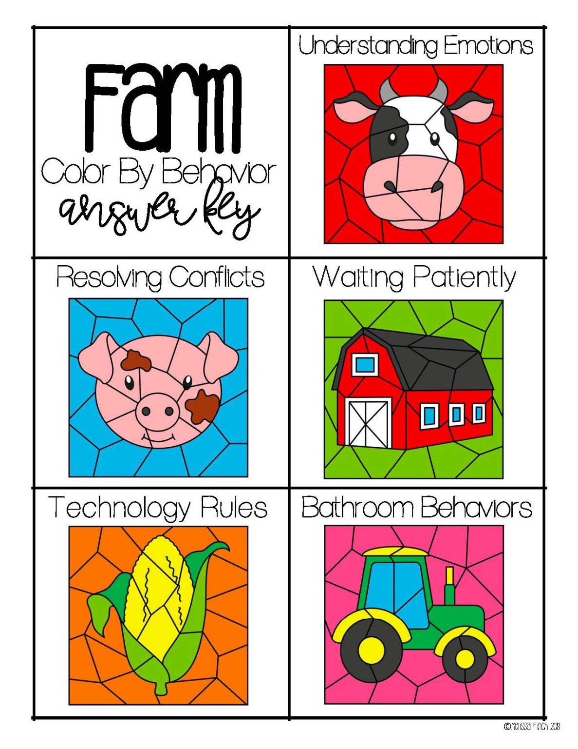 Farm - Color By Behavior » Autism Adventures