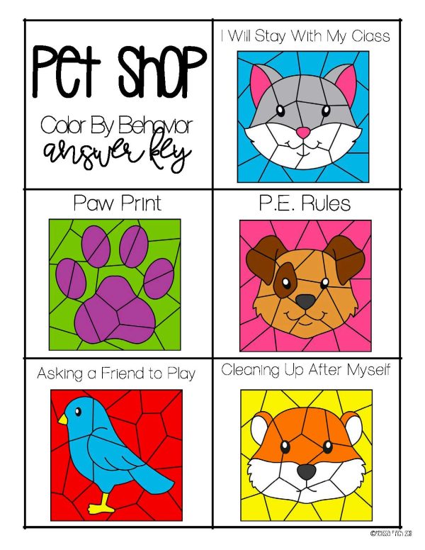 Pet Shop - Color By Behavior » Autism Adventures