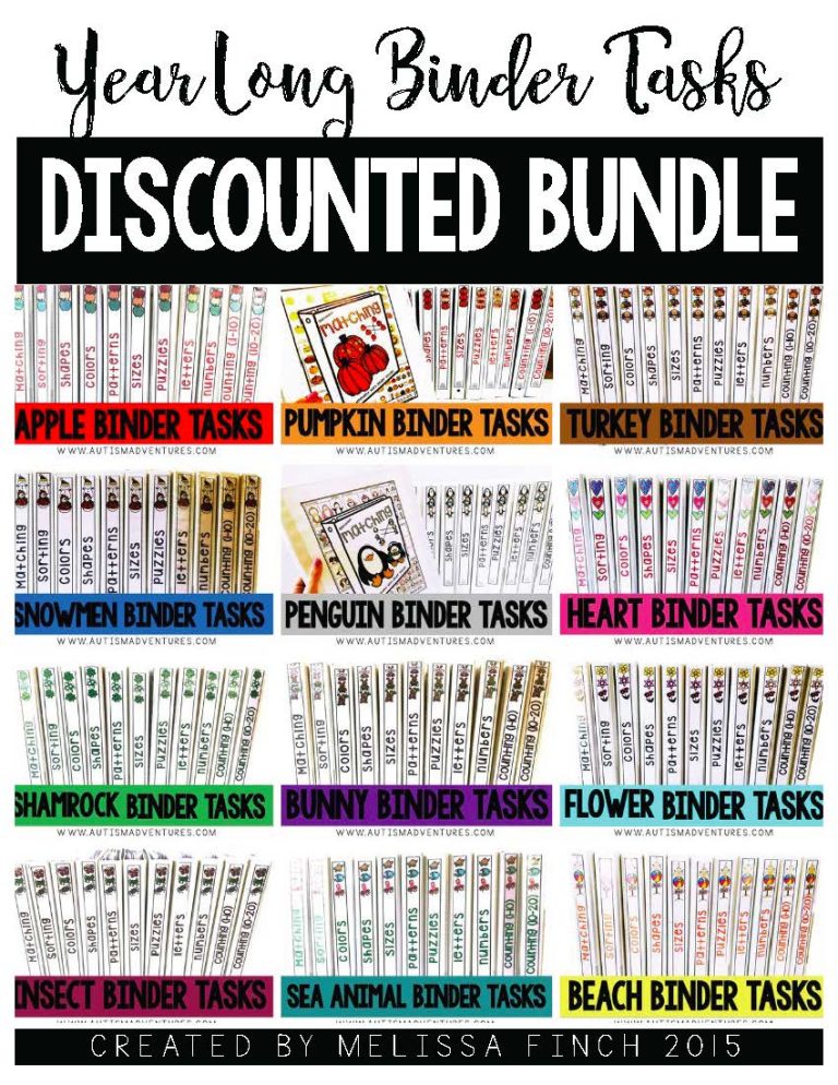Monthly Themed Binder Sets (DISCOUNTED BUNDLE) – Binder Basics Work ...