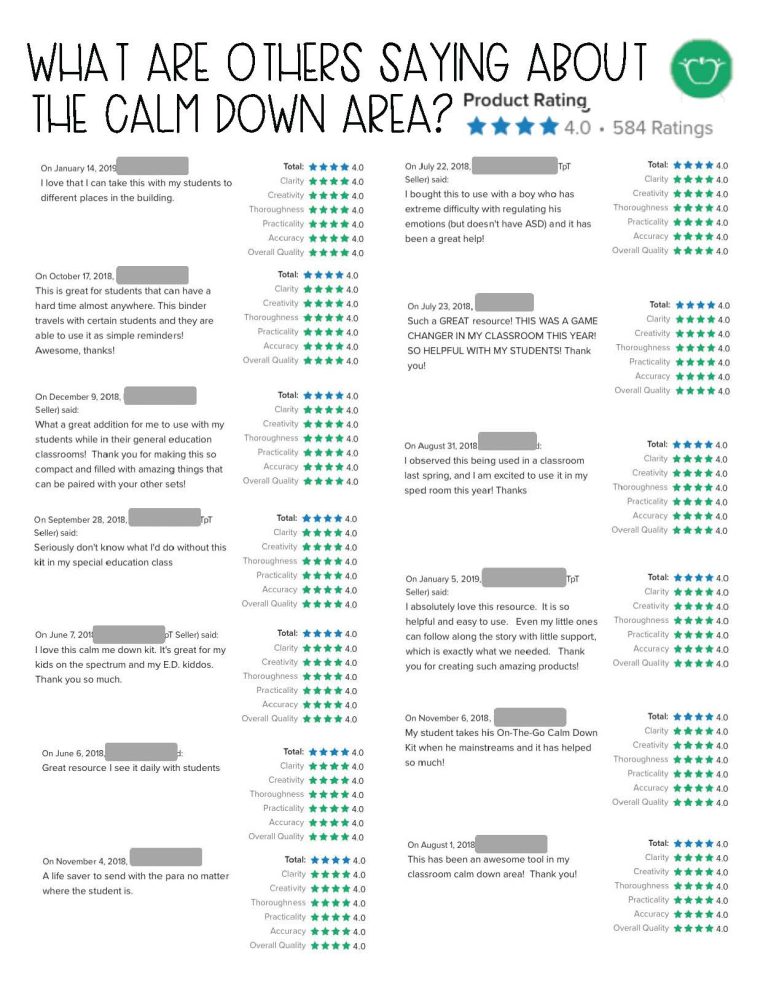 FRENCH Calm Down Kit On The Go- Visual Behavior Tools for Students with ...
