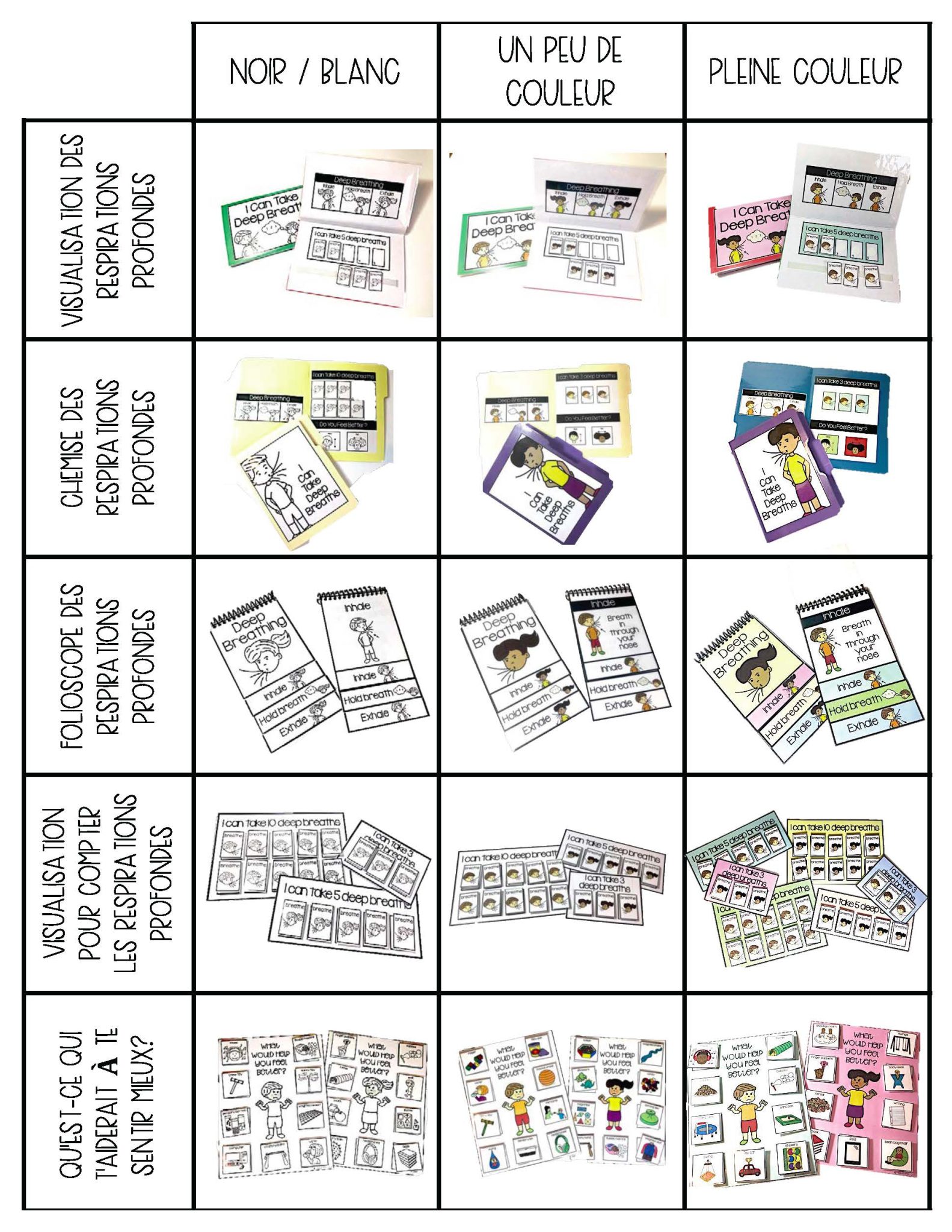 FRENCH Calm Down Kit- Visual Behavioral Management Tools for the ...