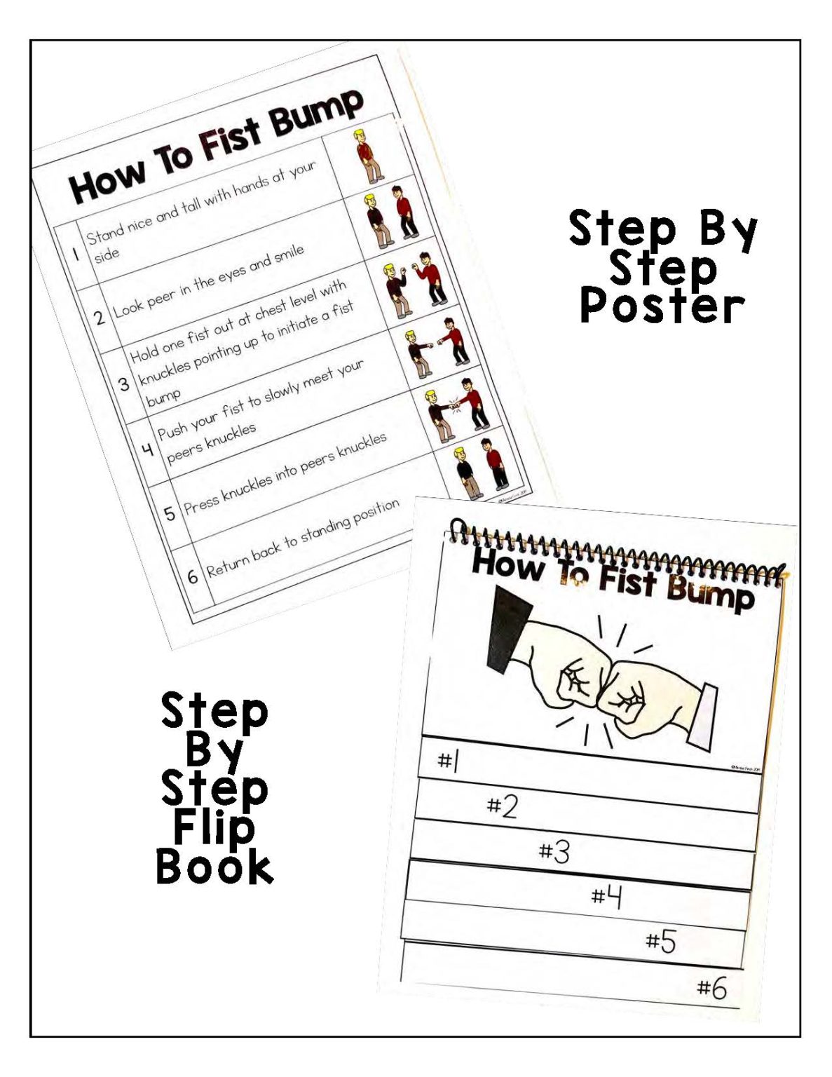 How to Fist bump- Morning Meeting Greeting Visuals » Autism Adventures