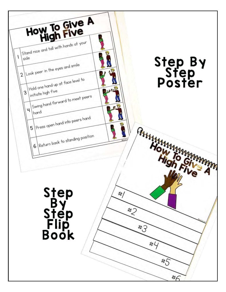 How to Give a High Five- Morning Meeting Greeting Visuals » Autism ...
