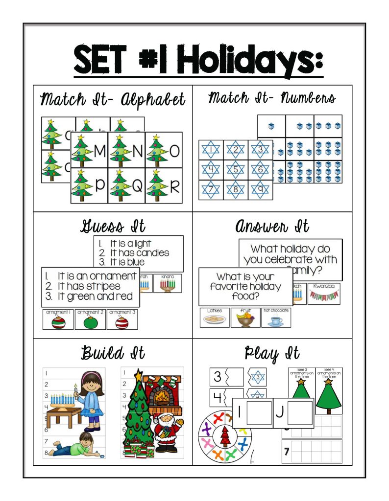 Interactive Bulletin Board Set- DECEMBER - Autism Adventures