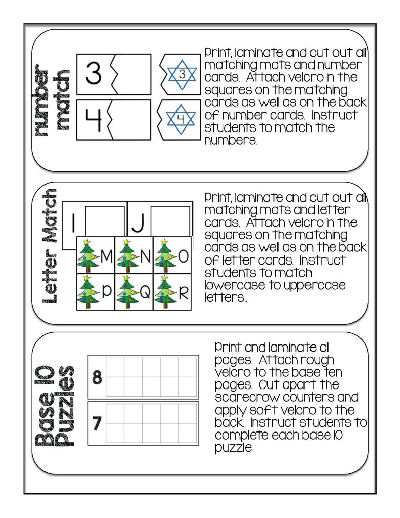 Interactive Bulletin Board Set- DECEMBER » Autism Adventures