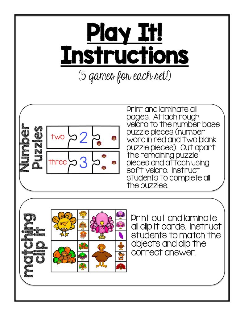 Interactive Bulletin Board Set- NOVEMBER - Autism Adventures