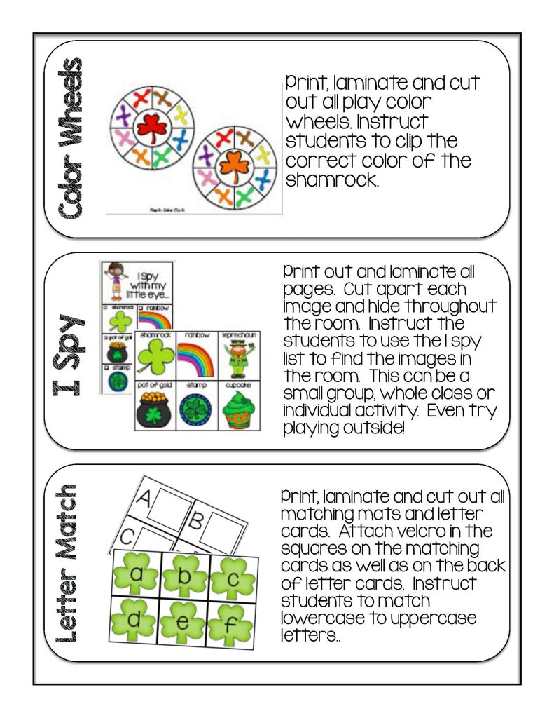 Interactive Bulletin Board Set- March » Autism Adventures