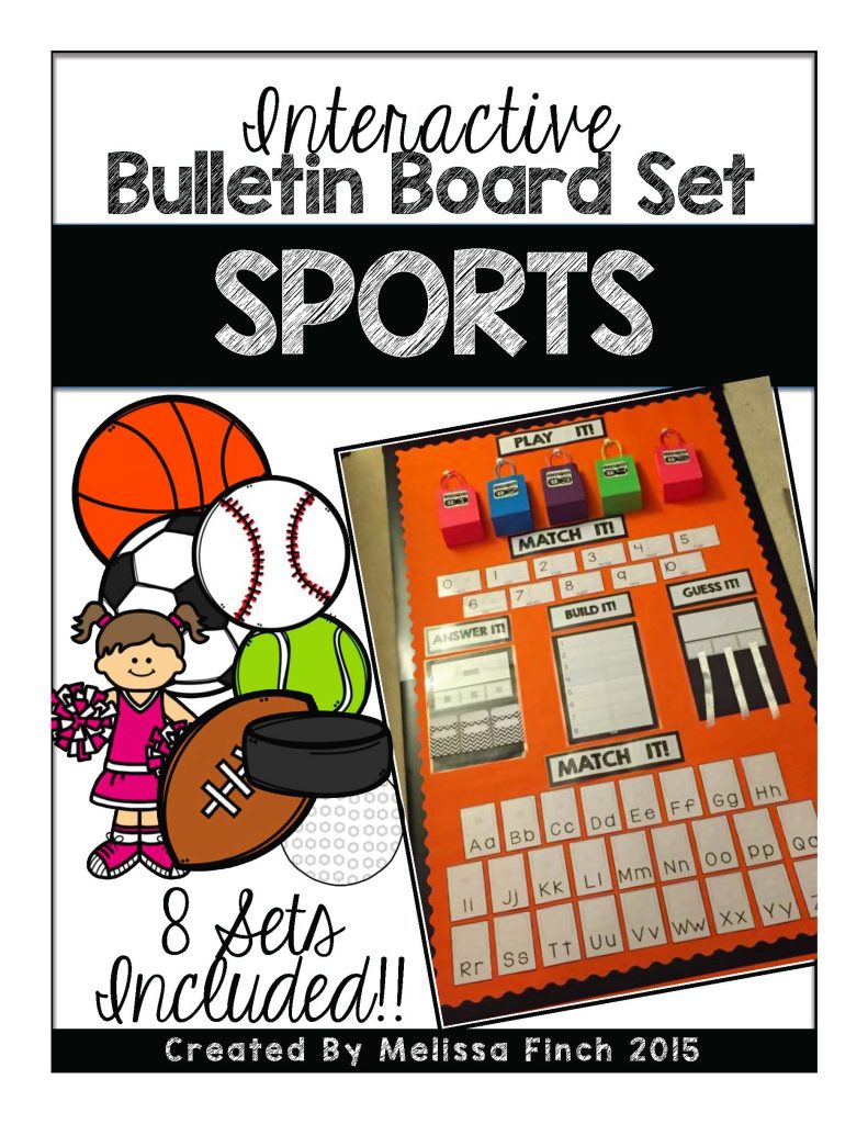 Interactive Bulletin Board Set- SPORTS SET » Autism Adventures