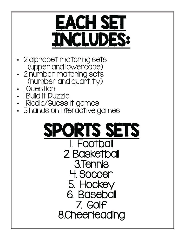 Interactive Bulletin Board Set- SPORTS SET » Autism Adventures