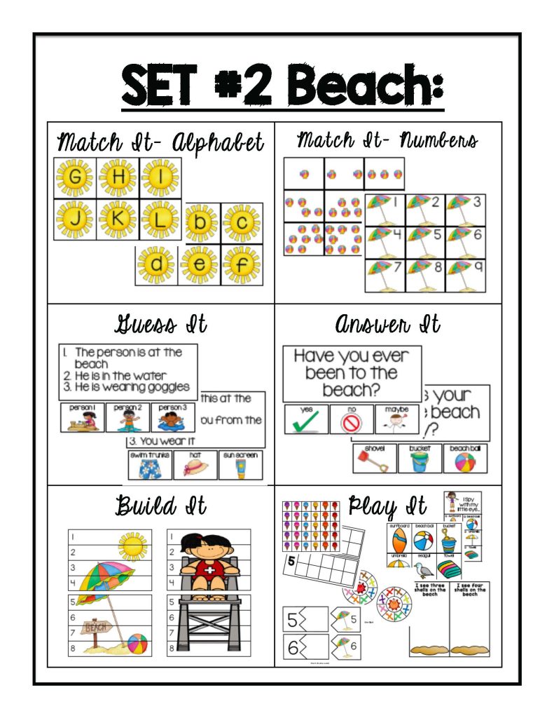 Interactive Bulletin Board Set- SUMMER » Autism Adventures