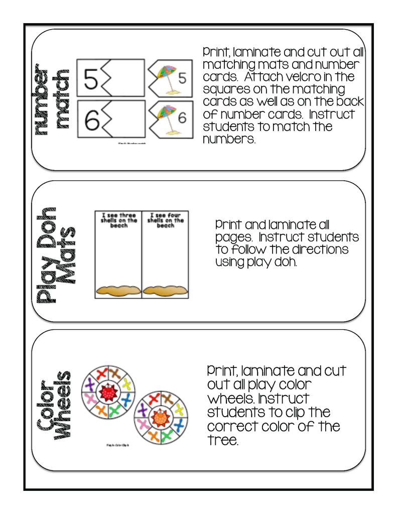 Interactive Bulletin Board Set- SUMMER » Autism Adventures