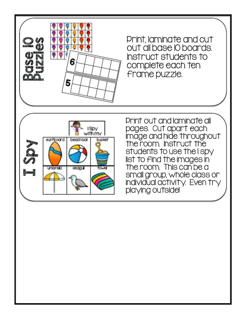 Interactive Bulletin Board Set- SUMMER » Autism Adventures