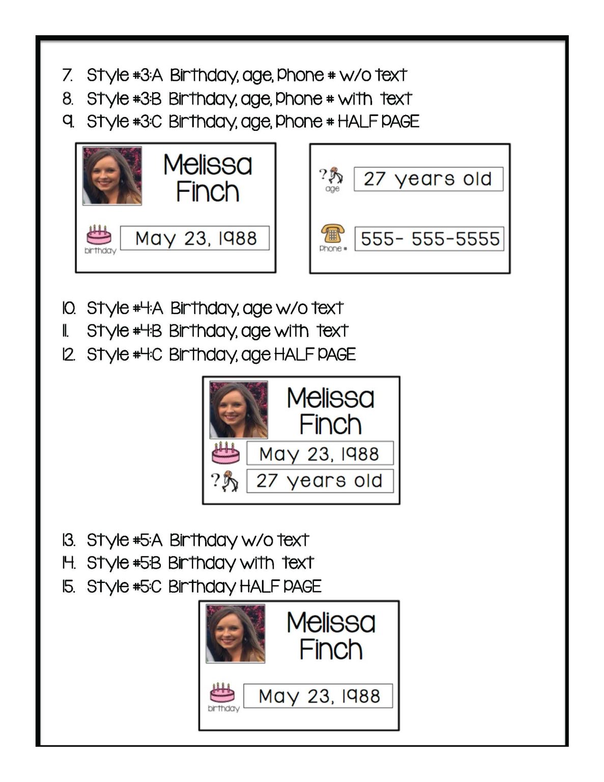 ID CARDS- Learning Personal Information (Editable) » Autism Adventures