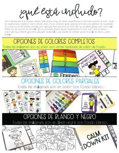 SPANISH Calm Down Kit- The Primary Grade Bundle » Autism Adventures