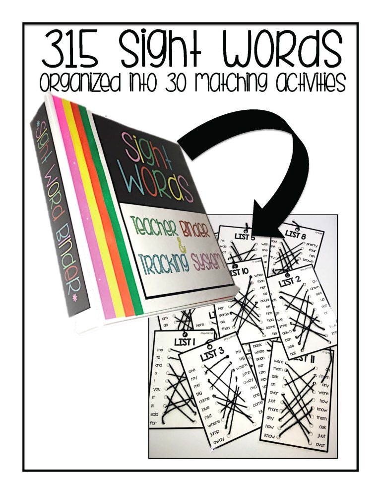 String Matching Board Sight Word Activities- For Special Education ...