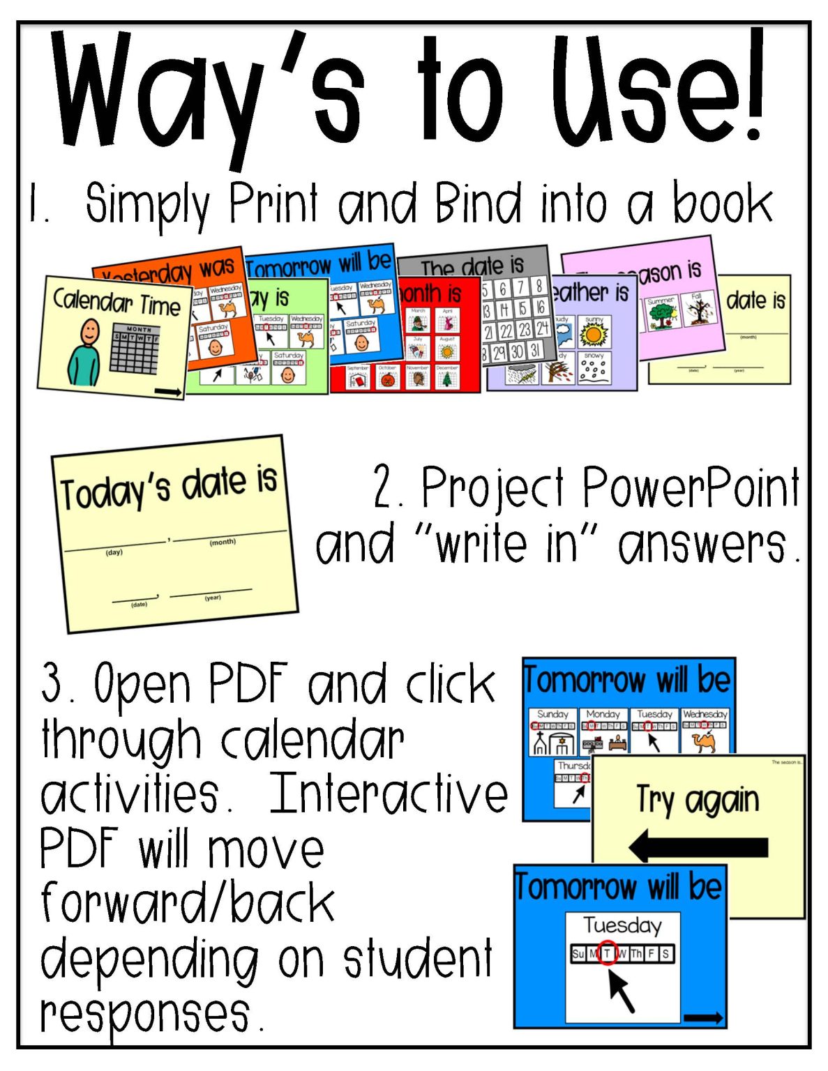 Interactive Calendar Routine for Students with Special Needs - Autism ...