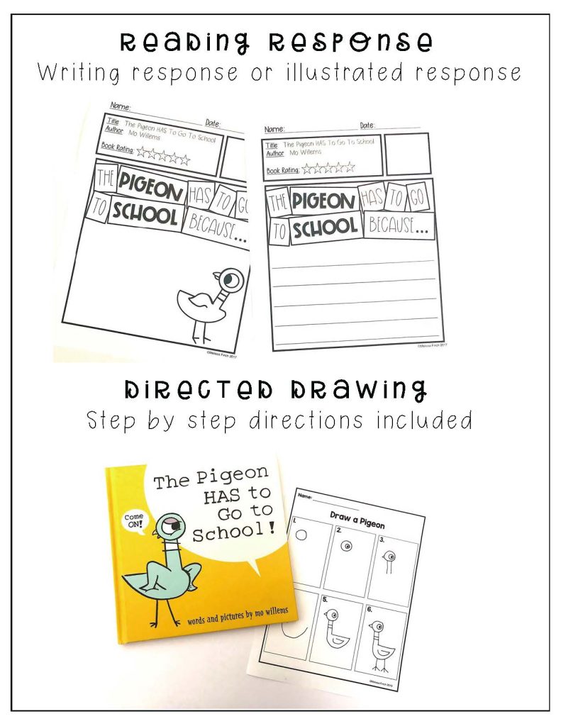 This Pigeon HAS to go to School!- Behavior Basics Book Club Extension ...